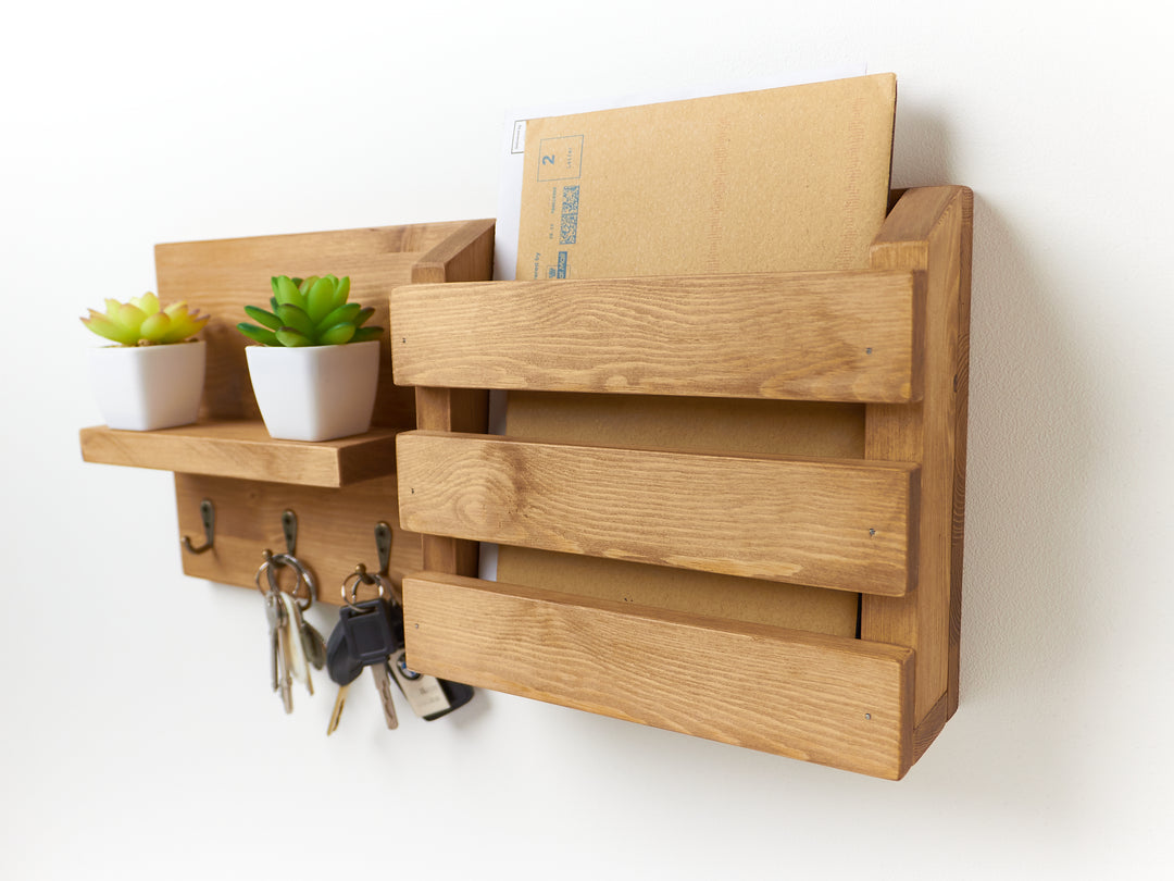 Key & Letter Holder with Shelf – That Woodhouse Mouse