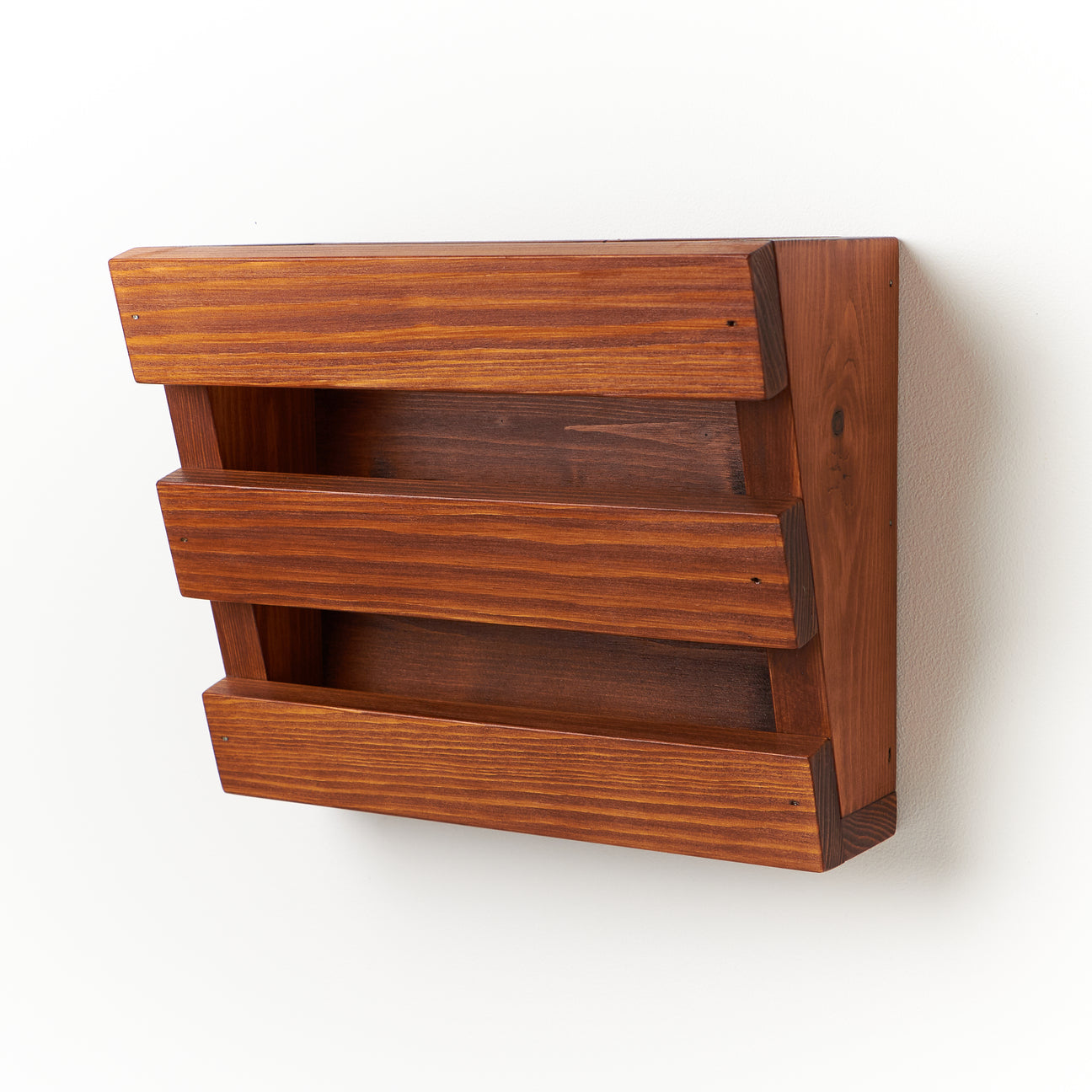 Rustic Wooden Letter Holder - Wall-Mounted Mail Organiser for Home and ...