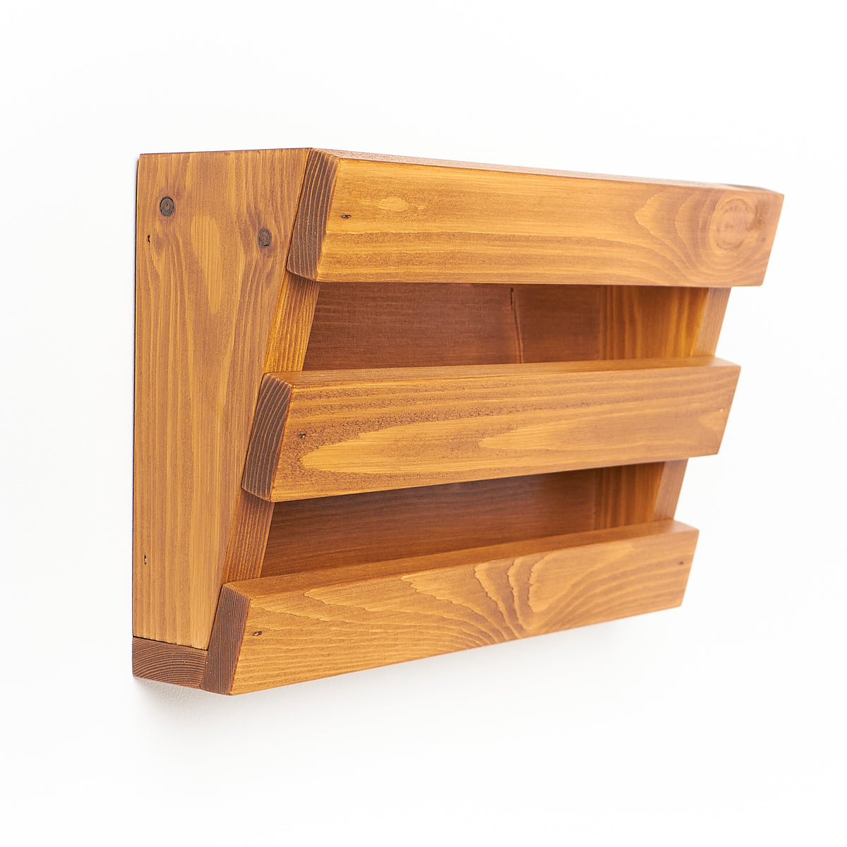 Rustic Wooden Letter Holder - Wall-Mounted Mail Organiser for Home and ...